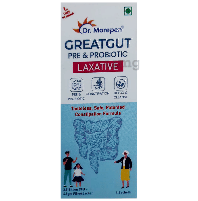Dr Morepen Great Gut Pre & Probiotic Laxative Sachet (5gm Each): Buy ...