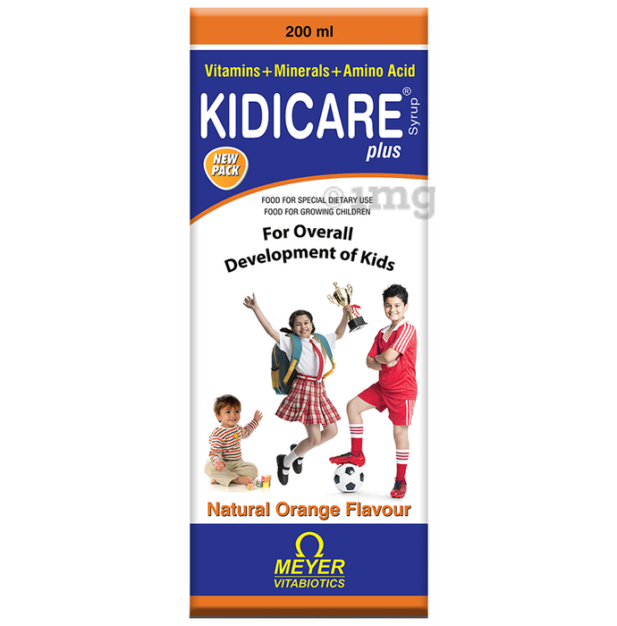 Kidicare Plus Syrup Orange Gluten Free: Buy bottle of 200.0 ml Syrup at ...