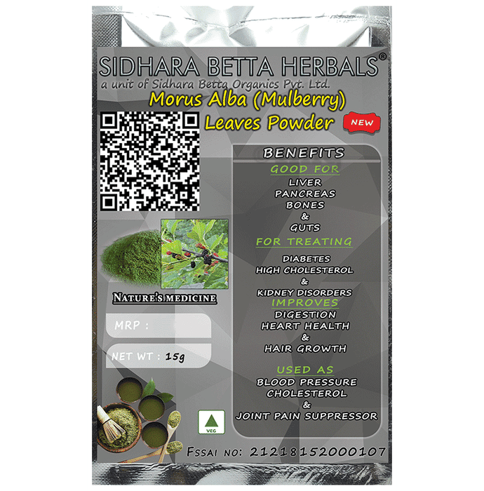 Sidhara Betta Herbals Morus Alba (Mulberry) Leaves Powder: Buy packet ...