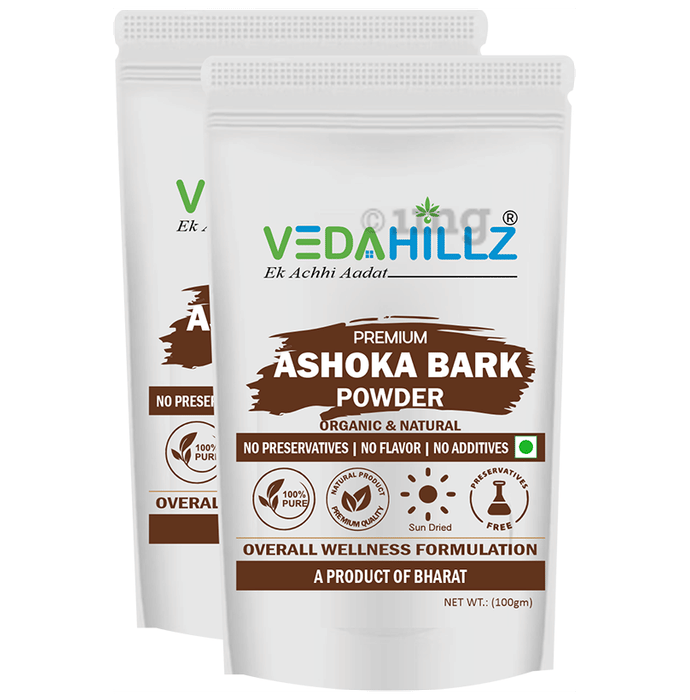Vedahillz Premium Ashoka Bark Powder (100gm Each): Buy combo pack of 2. ...