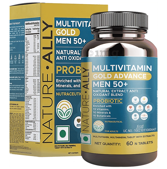 Nature Ally Multivitamin Gold Advance Men 50+ Tablet: Buy bottle of 60. ...