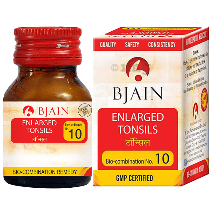 Bjain Bio-Combination No.10 (Enlarged Tonsils) Tablet: Buy bottle of 25 ...