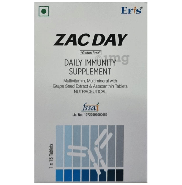 Zac Day Tablet Gluten Free: Buy strip of 15.0 tablets at best price in ...