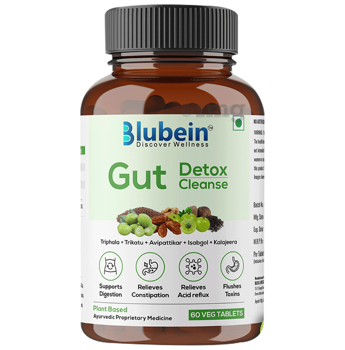 Blubein Gut Detox Cleanse Veg Tablets (60 Each): Buy box of 1.0 Bottle ...