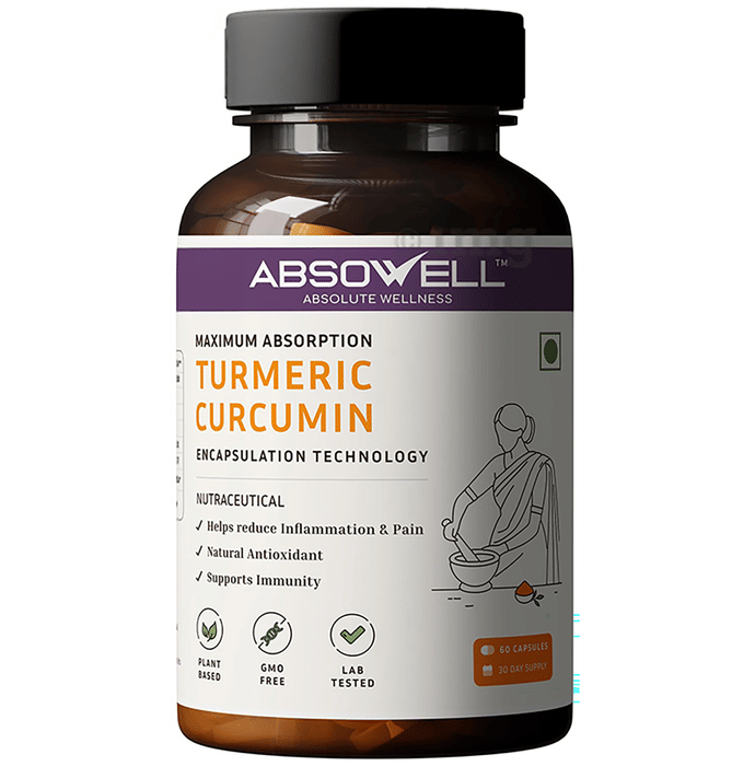 Absowell Absolute Wellness Turmeric Curcumin Capsule: Buy bottle of 60. ...