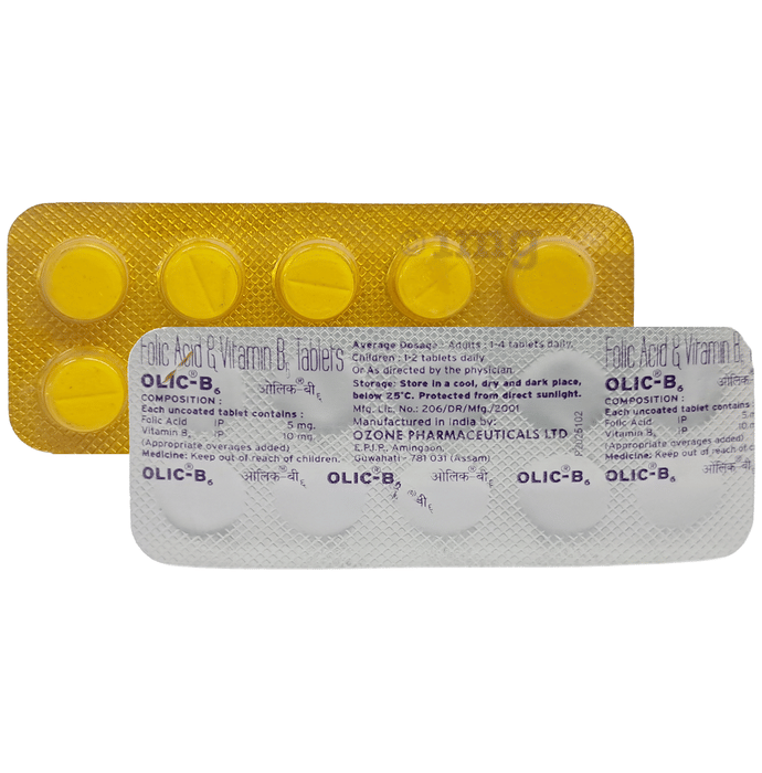 Olic B6 Tablet: Buy strip of 10.0 tablets at best price in India | 1mg