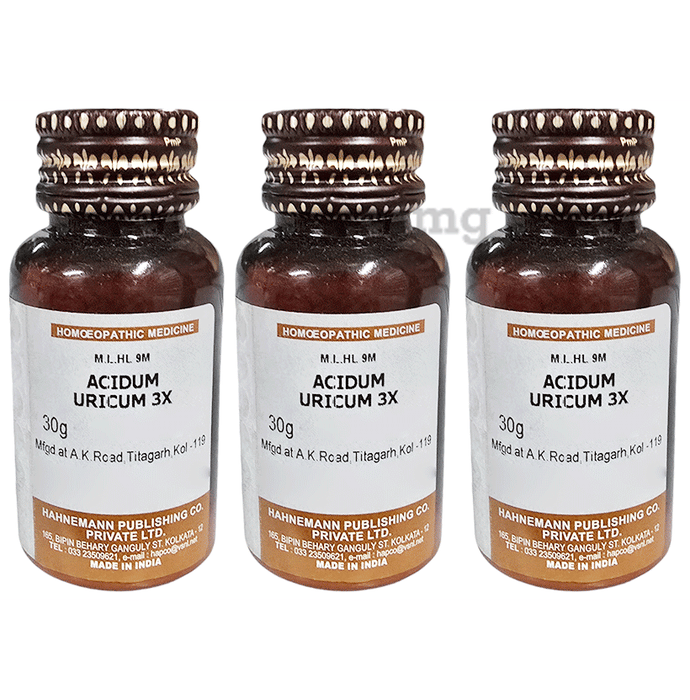 Hapco Acidium Uricum Tablet (30gm Each) 3X: Buy combo pack of 3.0 ...