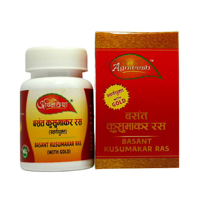 Agnivesh Basant Kusumakar Ras (with Gold) Tablet: Buy bottle of 10 ...