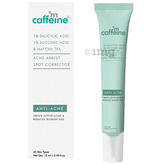 mCaffeine 1% Salicylic Acid 1% Succinic Acid & Matcha Tea Acne Arrest ...
