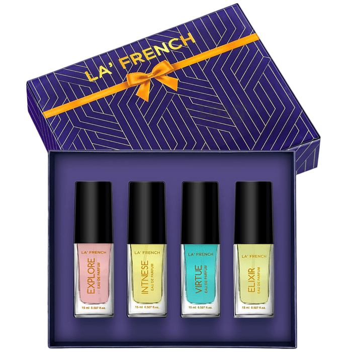 La' French Perfume Gift Set For Men & Women (Virtue, Intense, Explore ...