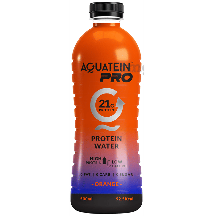 Aquatein Pro 21g Protein Water Orange No Added Sugar: Buy bottle of 500 ...