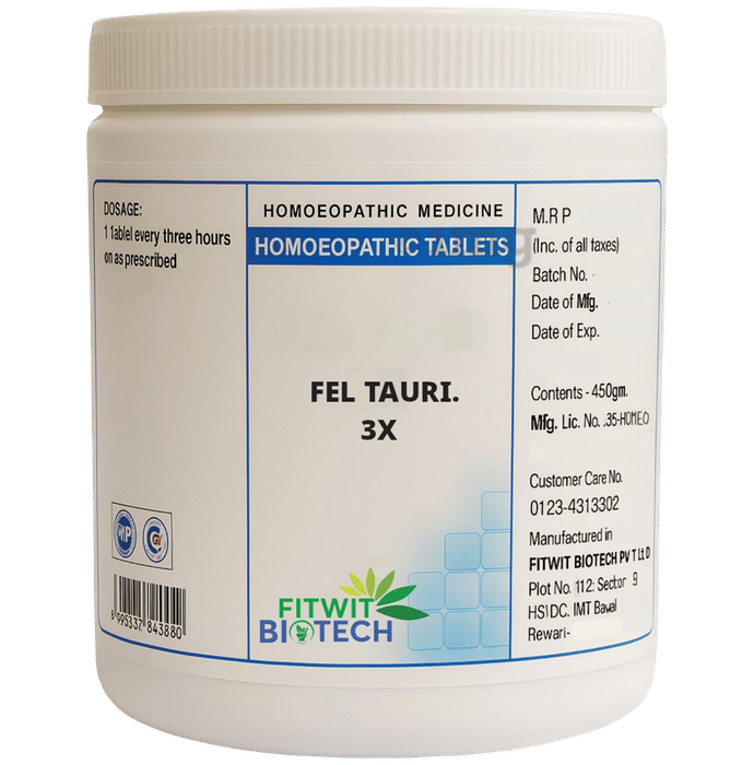 Fitwit Biotech Fel Tauri Tablet 3X: Buy jar of 450.0 gm Tablet at best ...