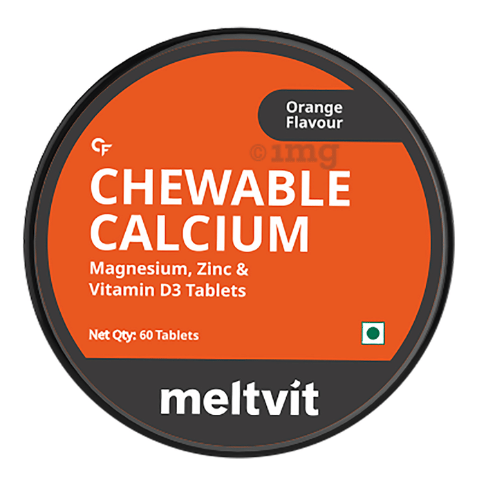 Meltvit Chewable Calcium Tablet Orange: Buy jar of 60.0 Chewable ...