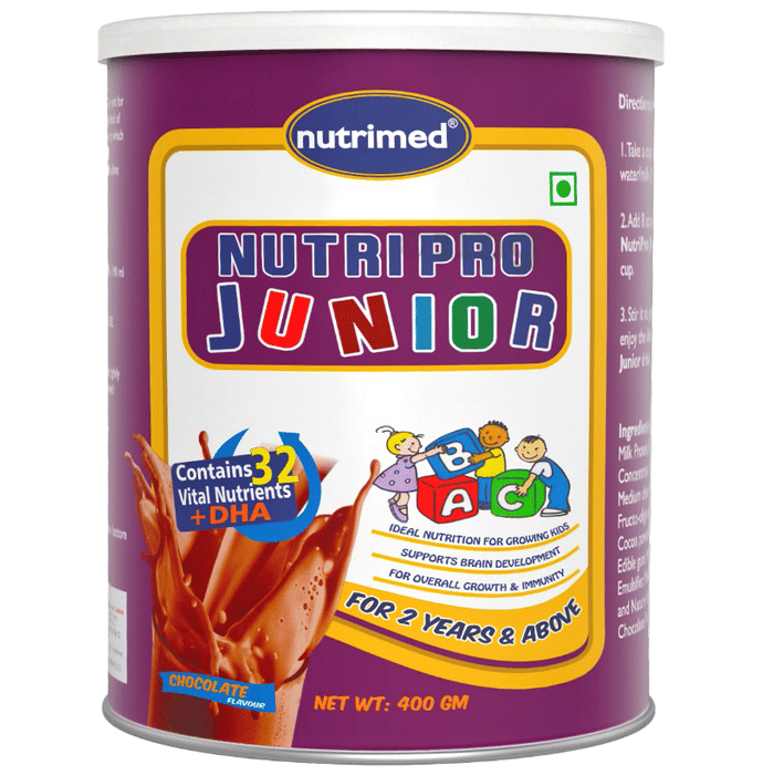 Nutrimed Nutri Pro junior Powder for 2 Year & Above Chocolate: Buy Tin ...