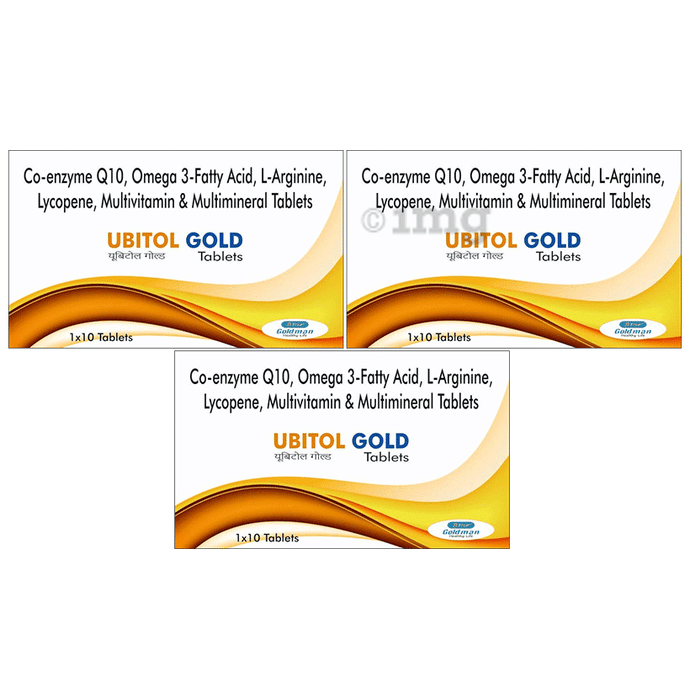 Ubitol Gold Tablet (10 Each): Buy combo pack of 3.0 boxes at best price ...