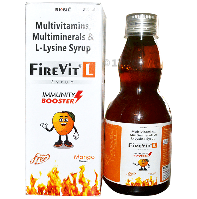 Firevit-L Syrup Mango Sugar Free: Buy bottle of 200.0 ml Syrup at best ...