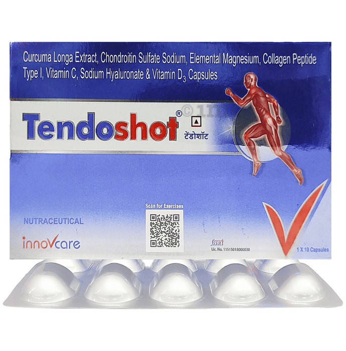 Tendoshot Capsule with Curcumin, Chondroitin, Magnesium, Collagen Type ...