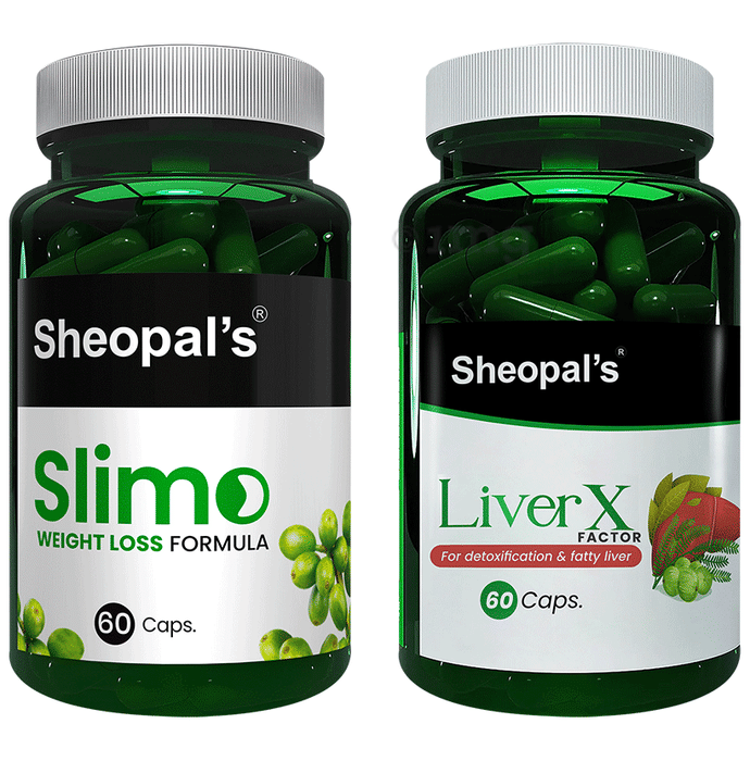 Sheopal's Combo Pack of Slimo & Liver X Factor Capsule (60 Each): Buy ...