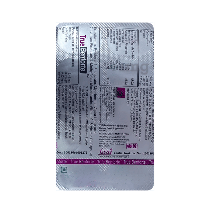 True Benforte Capsule: Buy strip of 10 capsules at best price in India ...