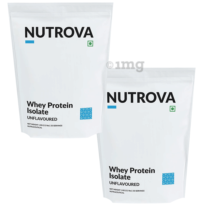 Nutrova Whey Protein Isolate Powder (1Kg Each) Unflavoured: Buy combo ...