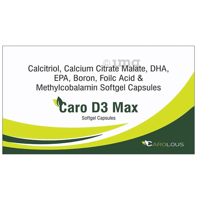 Caro D3 Max Softgel Capsule: Buy strip of 10.0 soft gelatin capsules at ...