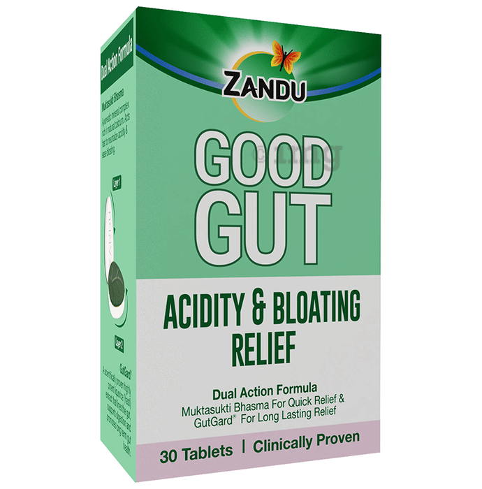 Zandu Good Gut Acidity & Bloating Relief Tablet: Buy bottle of 30.0 ...