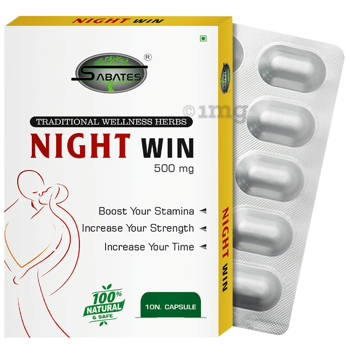 Sabates Night Win Capsule: Buy strip of 10.0 capsules at best price in ...