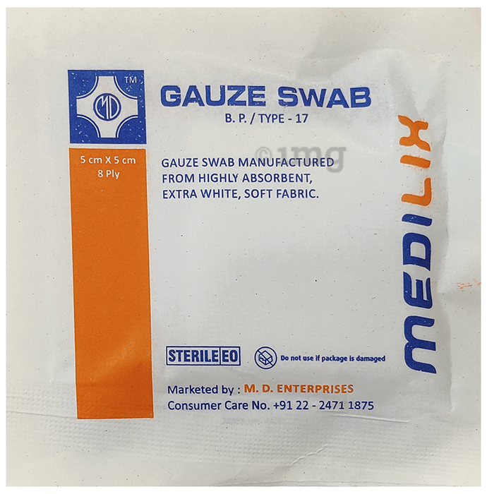 Medilix Gauze Swab Pack 5cm x 5cm x 8ply: Buy combo pack of 10.0 Packs ...