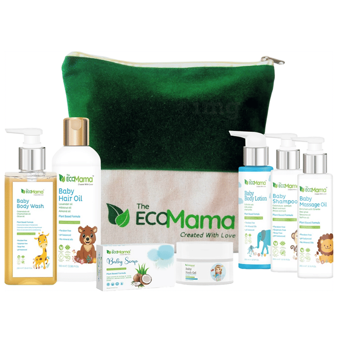The Eco Mama Baby (7 in 1) Essential Baby Care Kit: Buy pouch of 1.0 ...