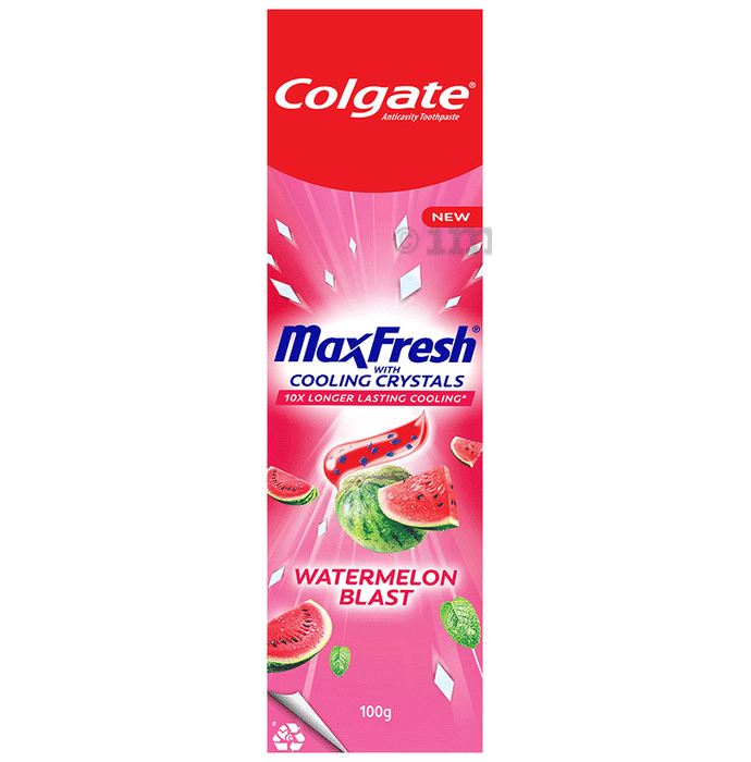 Colgate Maxfresh with Heart Cooling Crystal Toothpaste Watermelon Blast ...