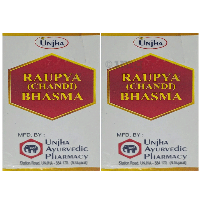 Unjha Raupya Chandi Bhasma Powder (1gm Each): Buy combo pack of 2.0 ...
