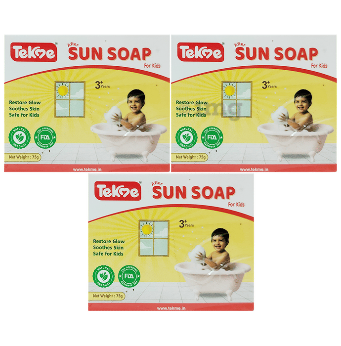 Tekme After Sun Soap for 3+ Years Kids (75gm Each): Buy combo pack of 3 ...