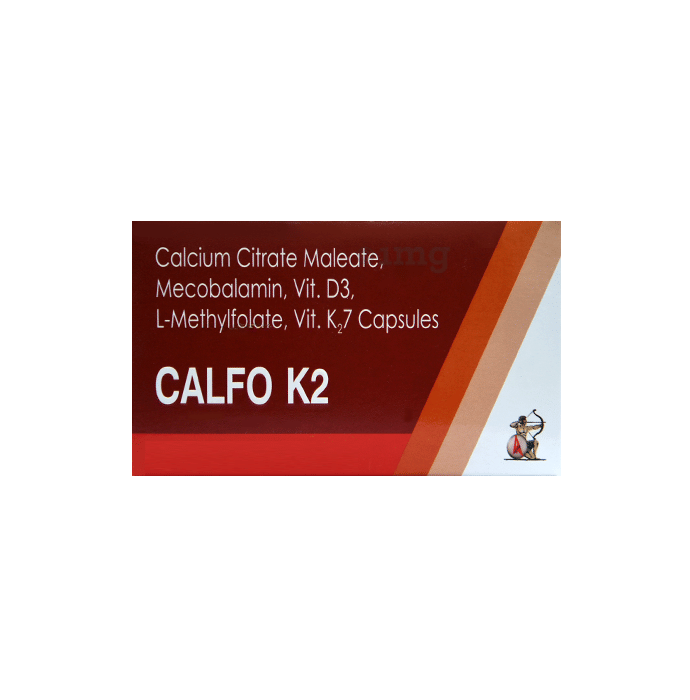 Calfo K2 Capsule: Buy strip of 10 capsules at best price in India | 1mg