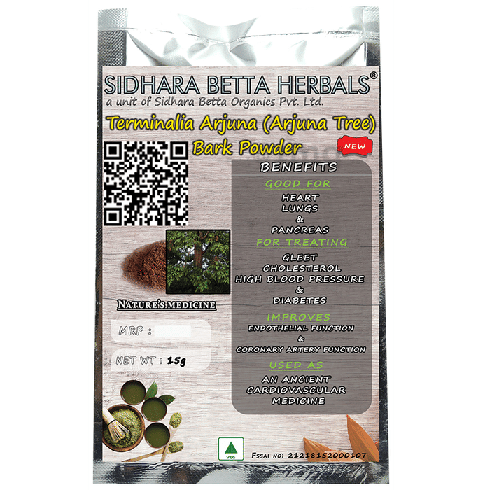 Sidhara Betta Herbals Terminalia Arjuna Bark Powder: Buy packet of 15.0 ...