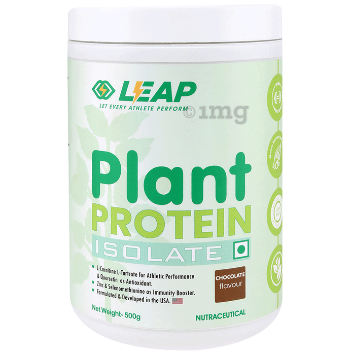 Leap Plant Protein Isolate Powder Chocolate: Buy jar of 500.0 gm Powder ...