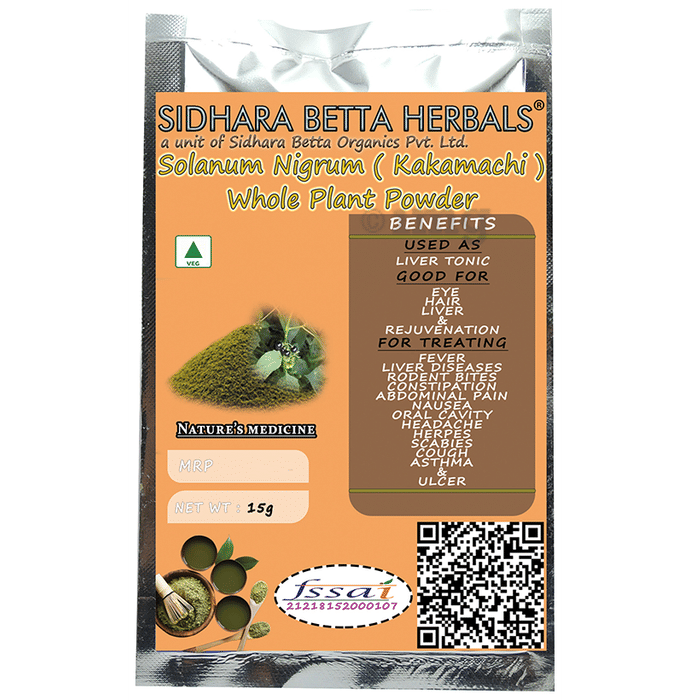 Sidhara Betta Herbals Solanum Nigrum Whole Plant Powder: Buy packet of ...