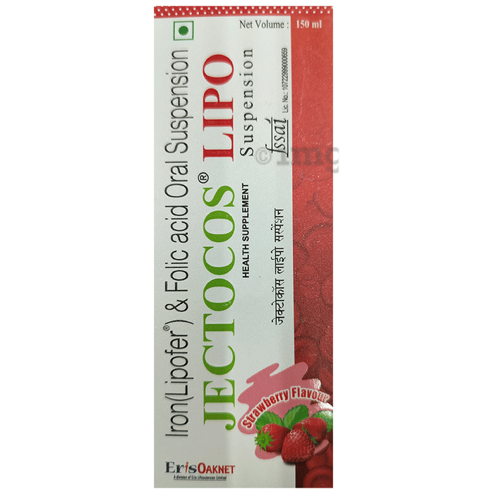 Jectocos Lipo Oral Suspension Strawberry: Buy bottle of 150.0 ml Oral ...