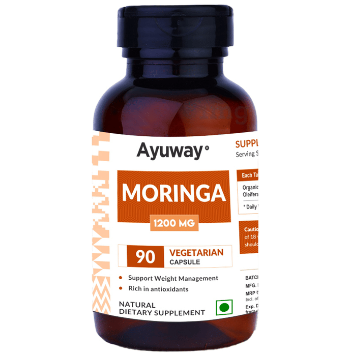 Ayuway Moringa 1200mg Vegicap: Buy packet of 90.0 vegicaps at best ...