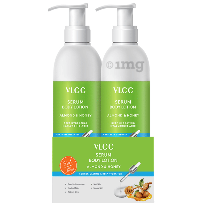 VLCC Serum Body Lotion (300ml Each) Almond Honey: Buy combo pack of 2.0 ...