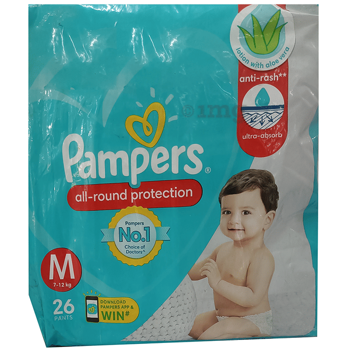 Pampers All-round Protection Anti Rash Diaper with Aloevera Medium: Buy ...
