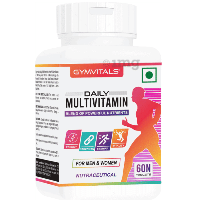 Gymvitals Daily Multivitamin Tablet: Buy bottle of 60.0 tablets at best ...