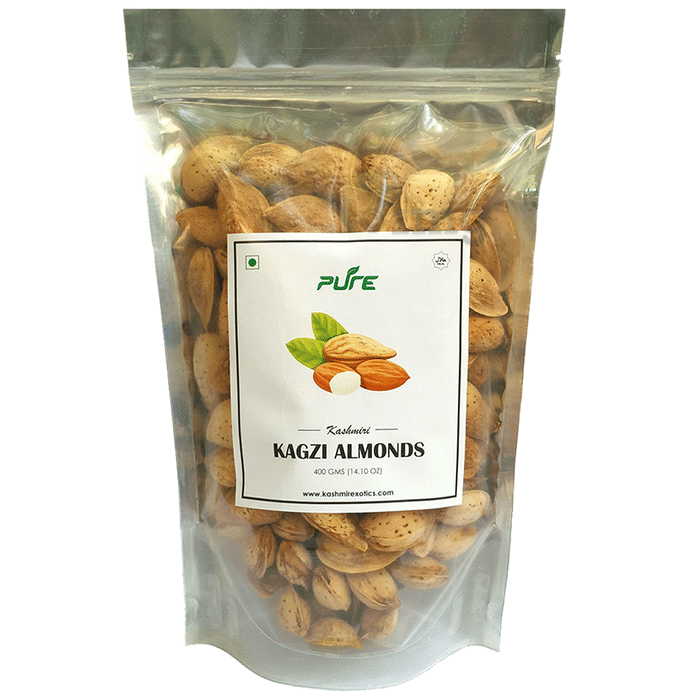 Pure Kashmiri Kagzi Almond: Buy packet of 400.0 gm Pack at best price ...