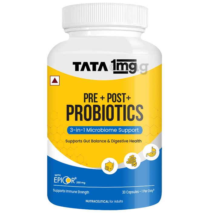 Tata 1mg Pre+Post+Probiotics Capsule: Buy bottle of 30.0 capsules at ...