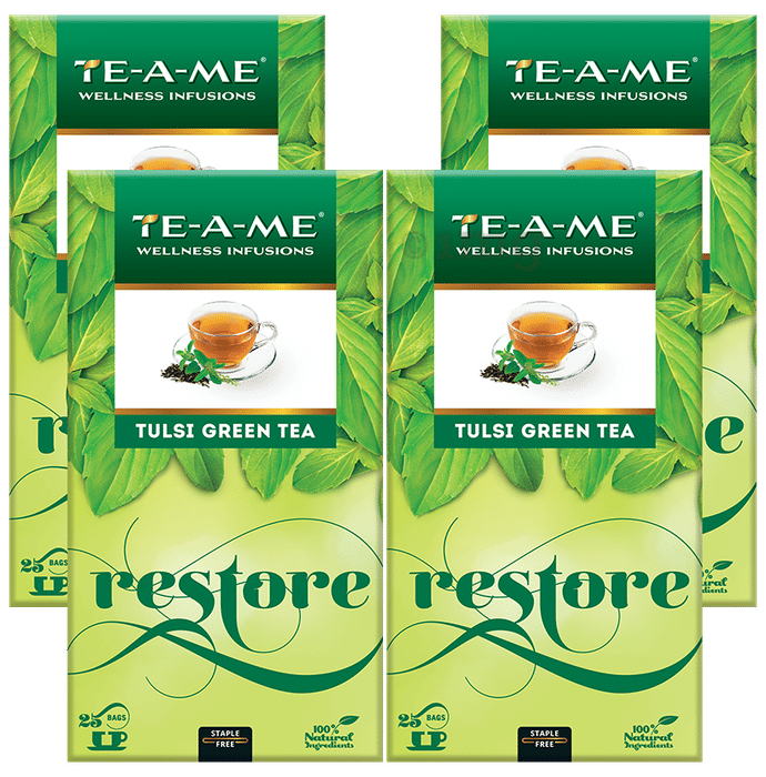 TE-A-ME Tulsi Green Tea Bags (25 Each): Buy combo pack of 4.0 Packs at ...