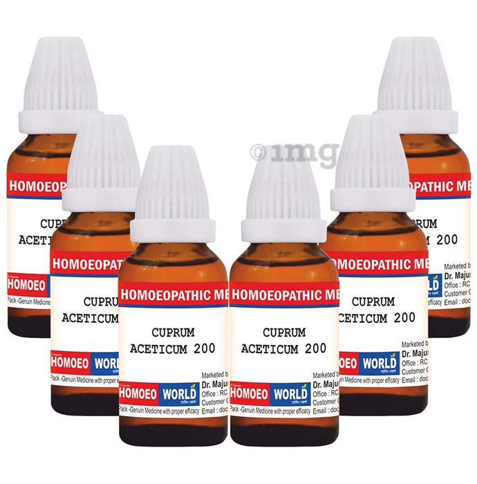 Dr. Majumder Homeo World Cuprum Aceticum Dilution (30ml Each) 200 CH ...