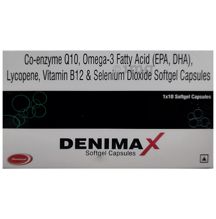 Denimax Capsule: Buy strip of 10.0 capsules at 𝗯𝗲𝘀𝘁 𝗽𝗿𝗶𝗰𝗲 in India | 1mg