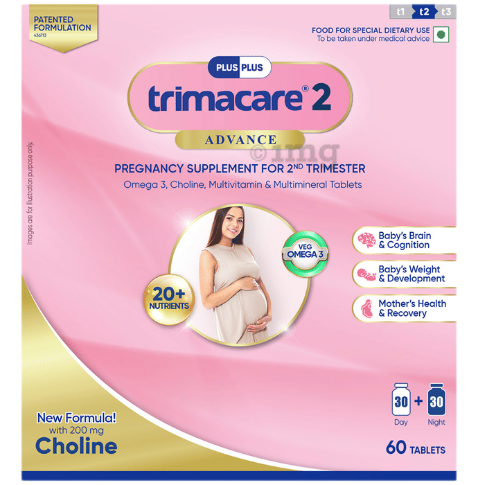 Trimacare 2 Advance Prenatal Multivitamins with Omega 3 Tablet for ...