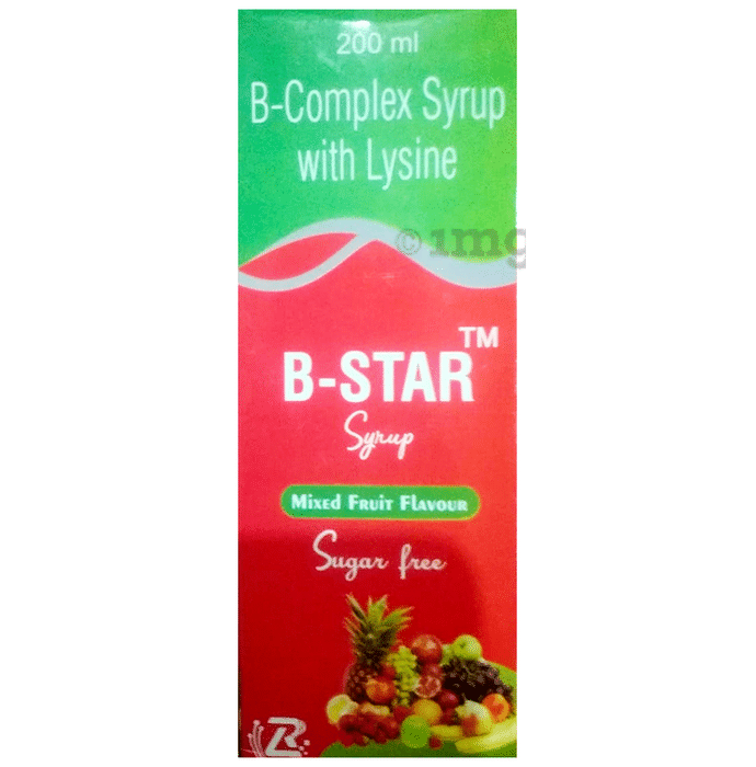 B Star Syrup Mixed Fruit Sugar Free Buy Bottle Of 200 0 Ml Syrup At