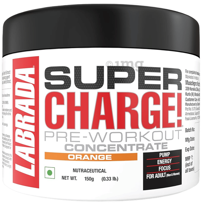 Labrada Super Charge Pre-Workout Concentrate Powder Orange: Buy jar of ...