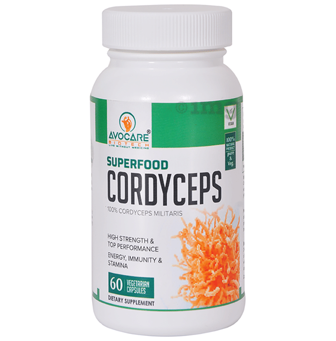 Avocare Biotech Superfood Cordyceps Vegetarian Capsule: Buy bottle of ...